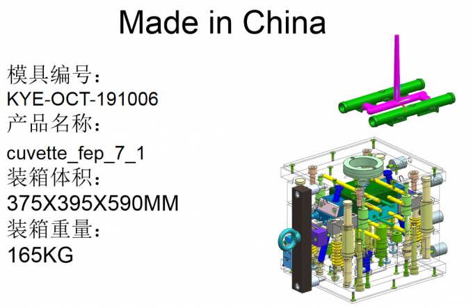 FEP Resin 2 Plate H13 HRC 48 52 Thin Wall Injection Mold With ...